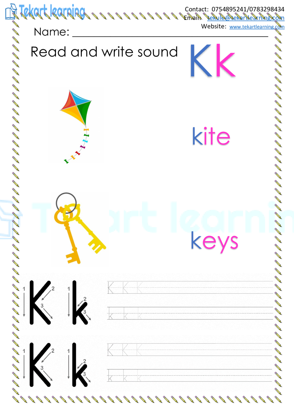 Kindergarten Worksheets